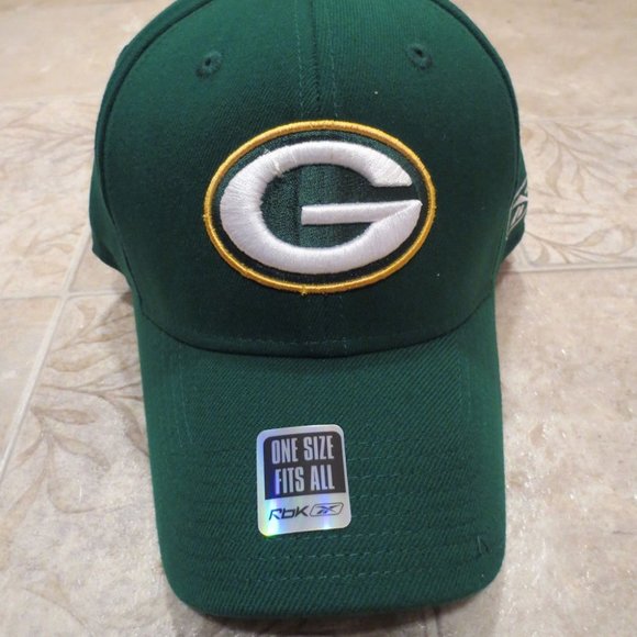 Reebok | Accessories | Nfl Green Bay Packers Baseball Cap Hat Green 7 ...
